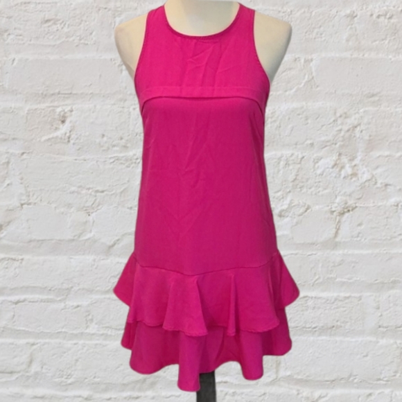 Lush | Dresses | 44 Lush Fuschia Hot Pink Ruffle Bottom Tunic Or Shift ...
